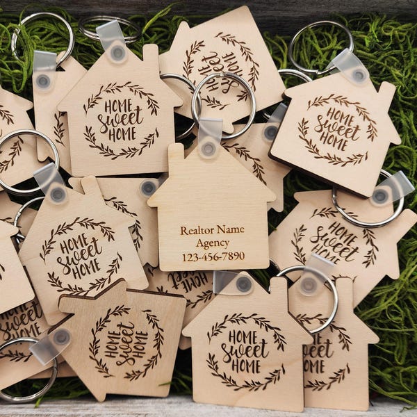 Realtor Keychain - Etsy