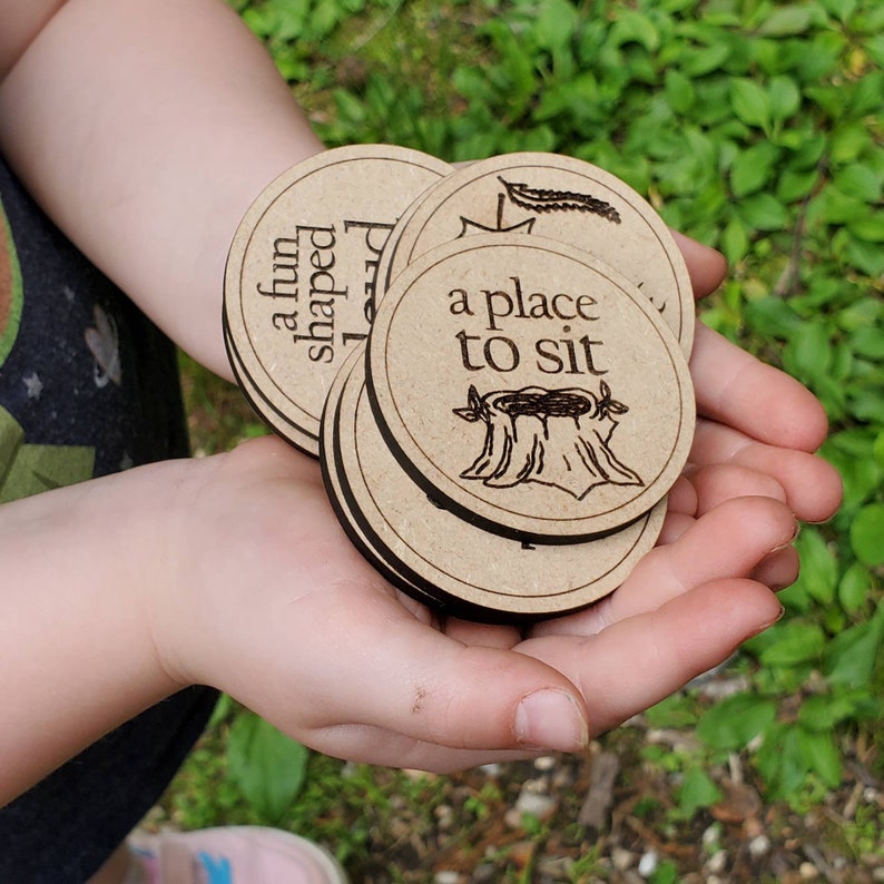 Nature Scavenger Hunt Tokens, Game for Camping, Gift for Kids, Outdoor ...