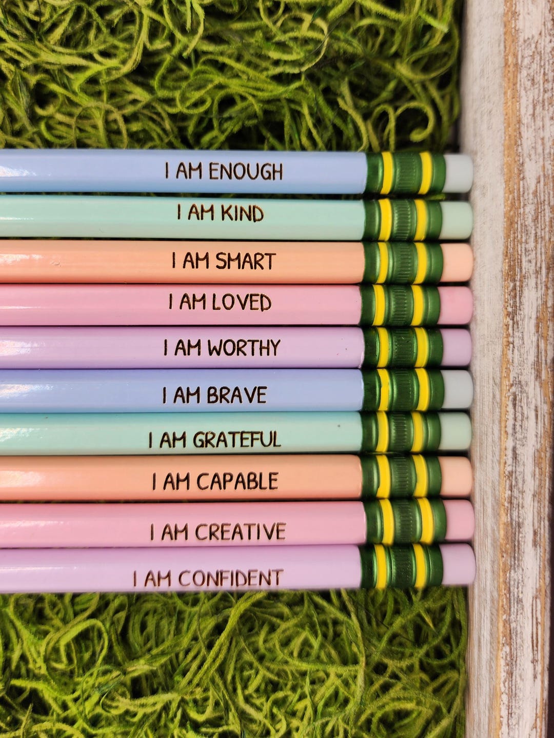Words of Affirmation Pencils, Engraved Pencils for School, Ticonderoga ...