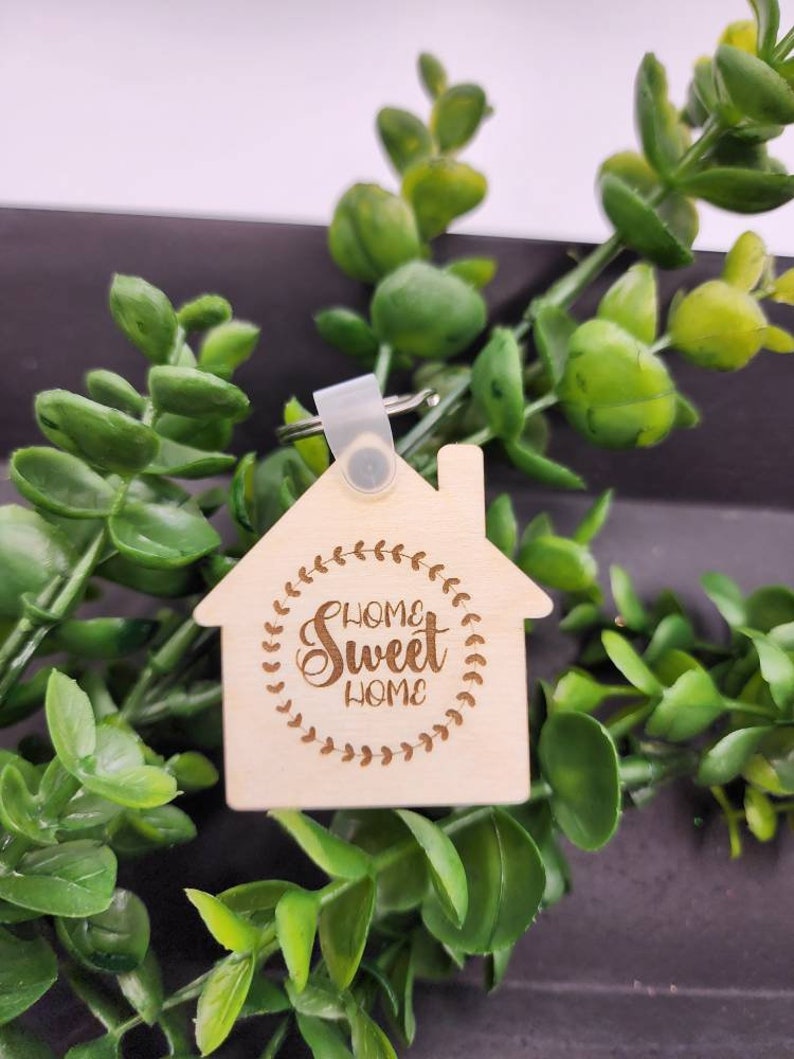 Customized Realtor Keychain, Engraved House Keychain, Home Sweet Home ...