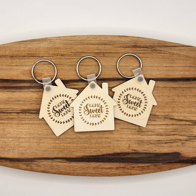 Customized Realtor Keychain, Engraved House Keychain, Home Sweet Home ...