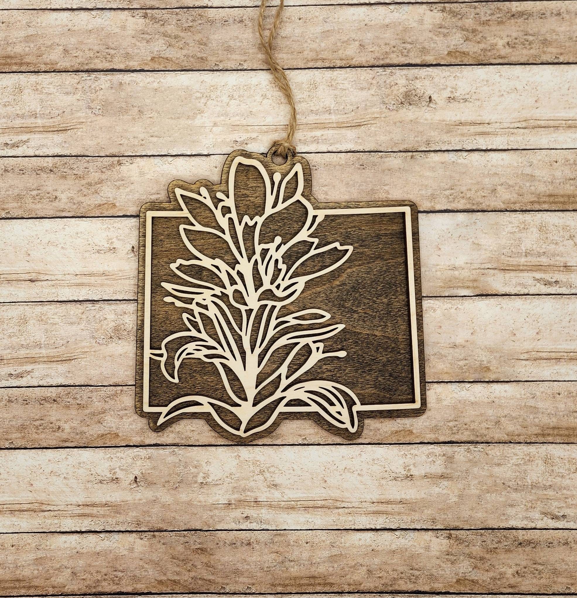 Wyoming State Flower Ornament, Indian Paintbrush Christmas Ornament ...