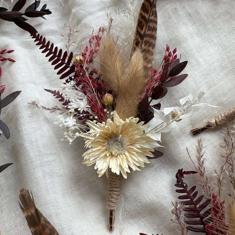 Feather Buttonholes - Etsy UK