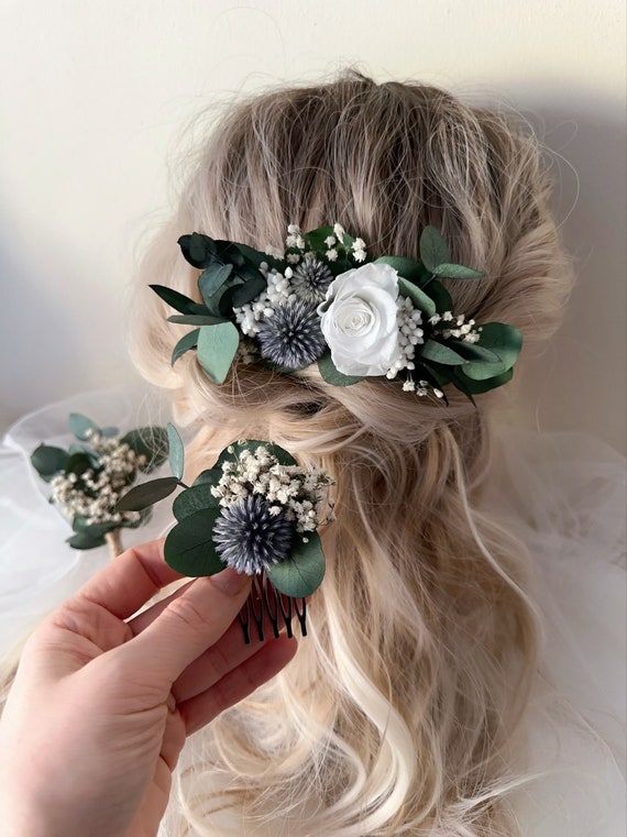 Silk wedding flowers hair accessories store