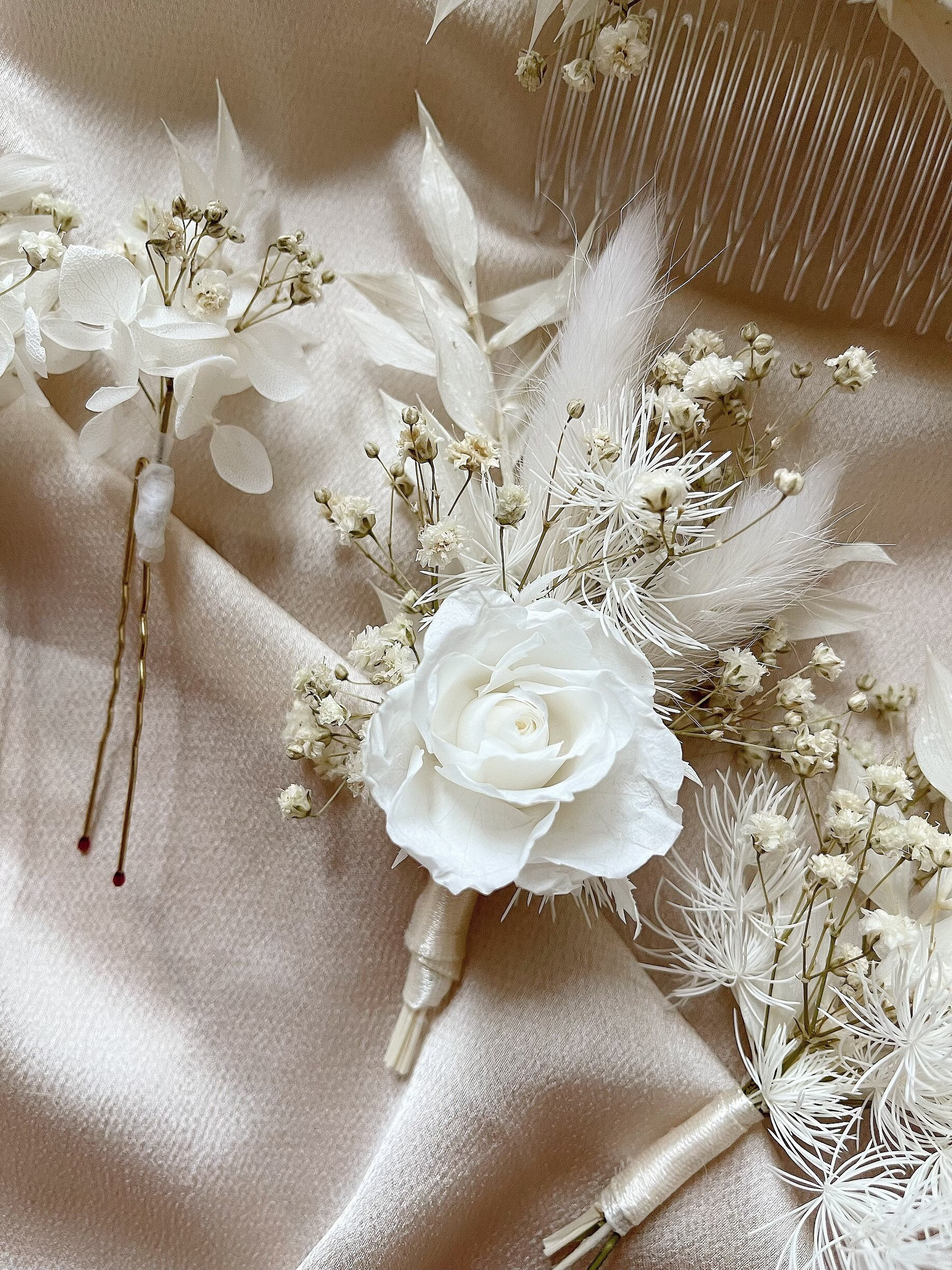 Preserved White Rose Boutonniere/ Groom Buttonhole/ Boho - Etsy UK