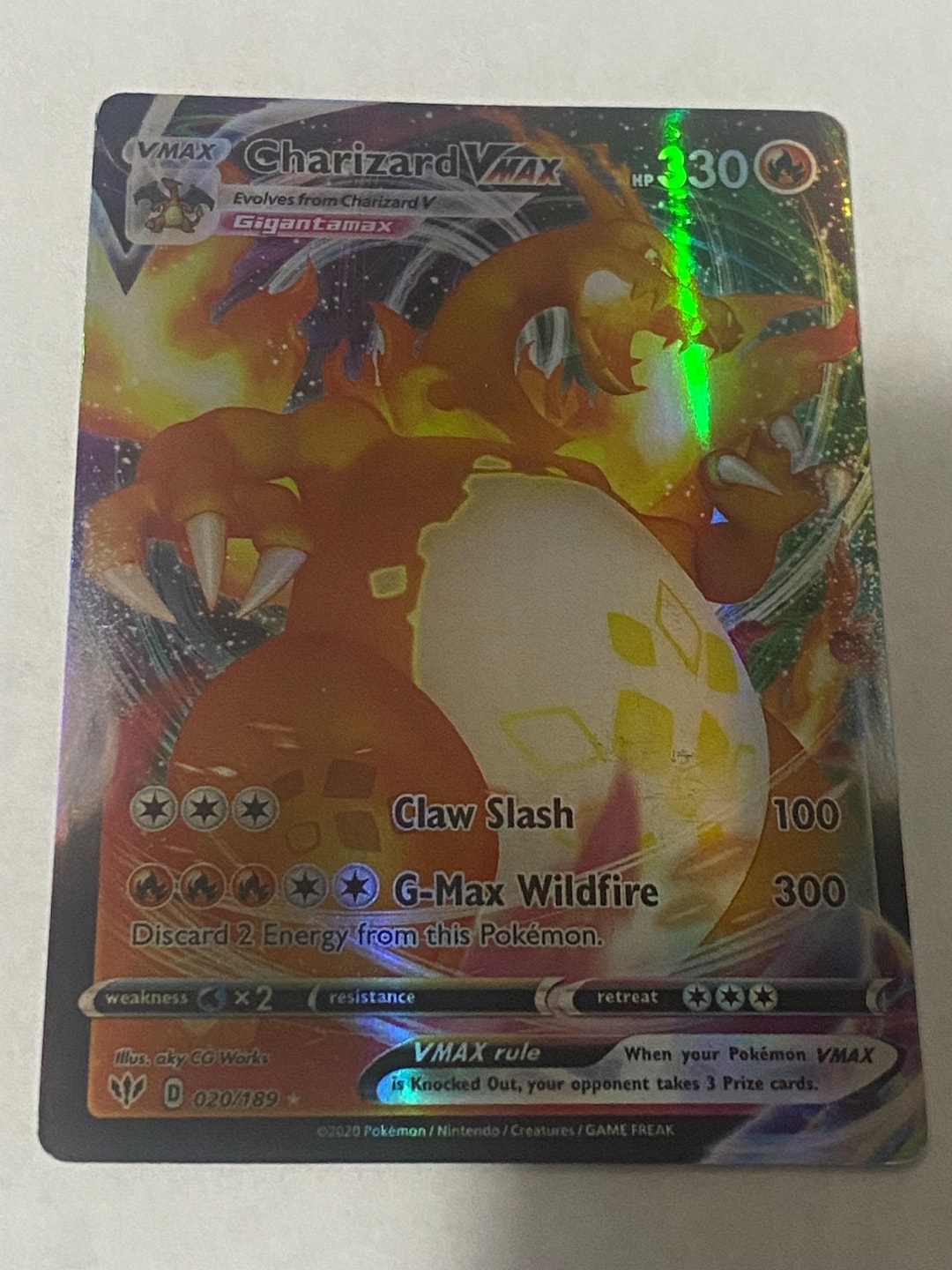 Pokémon TCG Charizard VMAX Darkness Ablaze 020/189 Holo Ultra Rare ...
