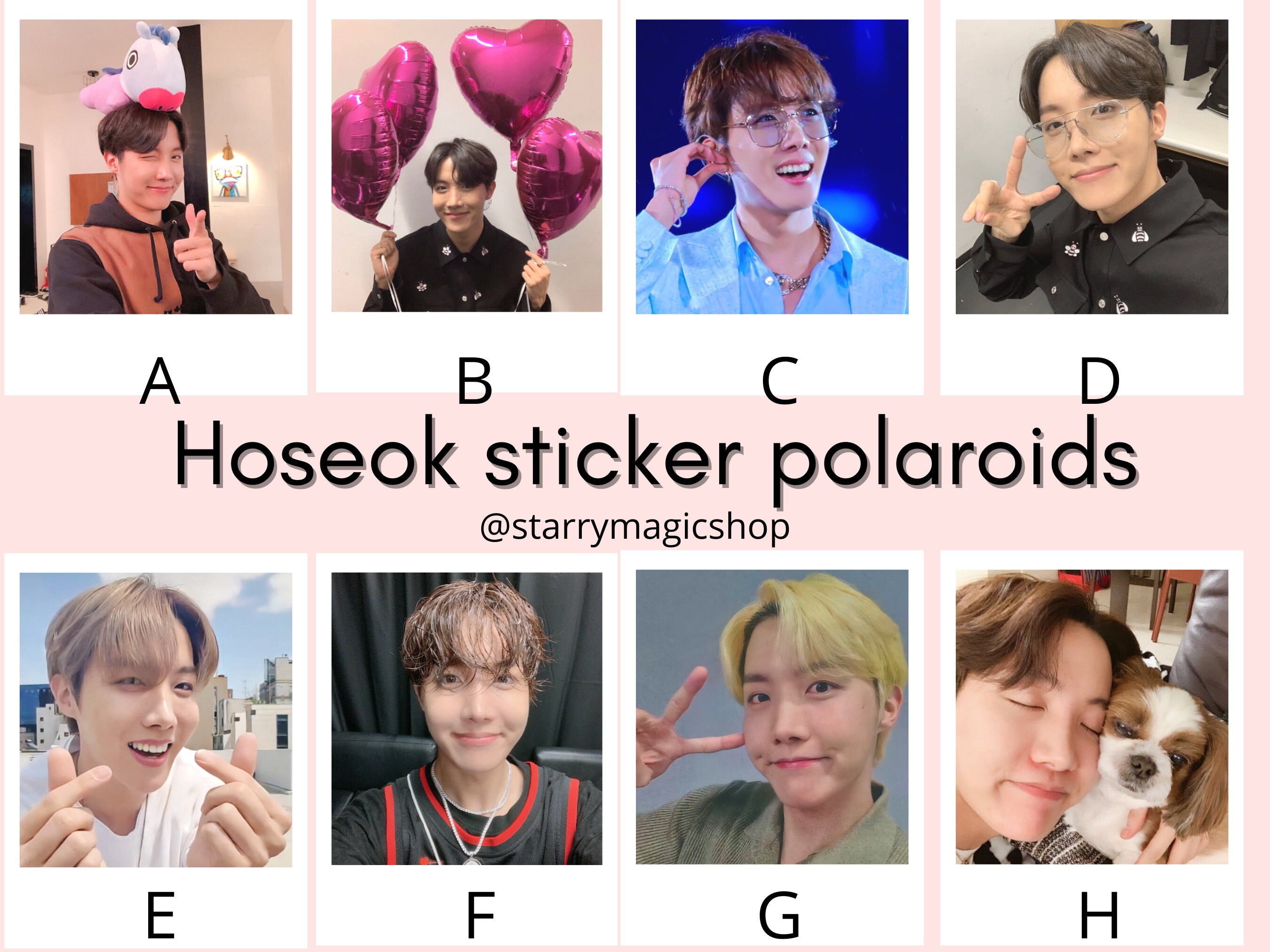 Jhope Jung Hoseok BTS Cute Aesthetic Polaroid Stickers for - Etsy