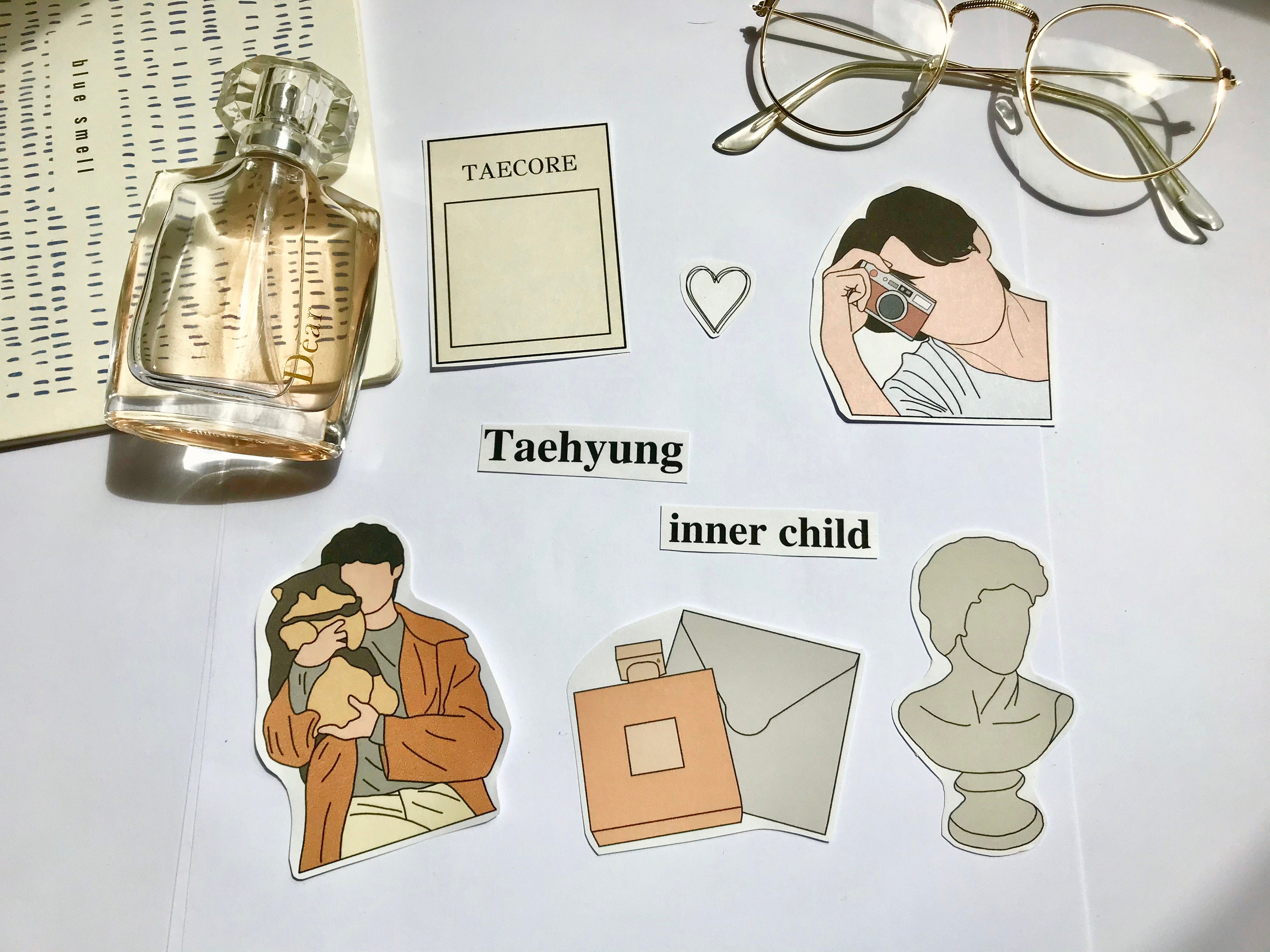 Stickers, Labels & Tags Kim Taehyung Sticker Set Paper etna.com.pe