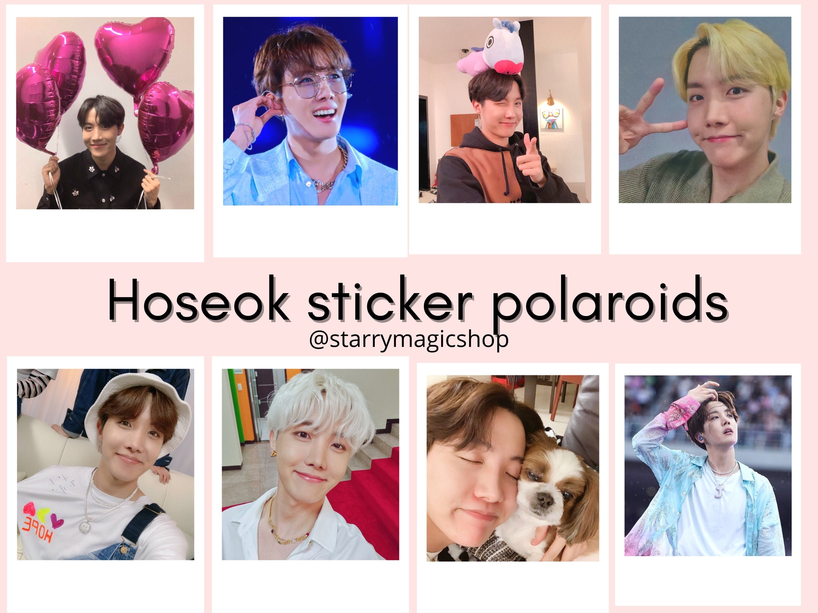 Jhope Jung Hoseok BTS Cute Aesthetic Polaroid Stickers for - Etsy