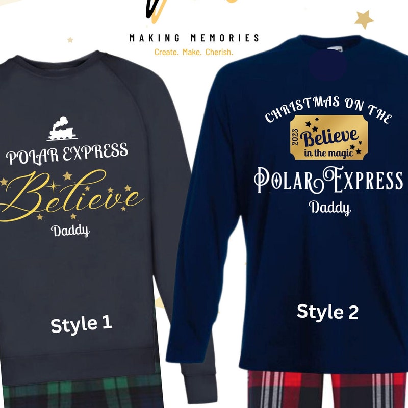 Polar Express Pajamas - Etsy