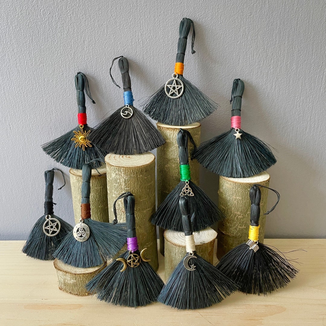 Altar Besoms Mini Broom 4 Inch Abaca Broom Decor Witchcraft Magic Tools ...