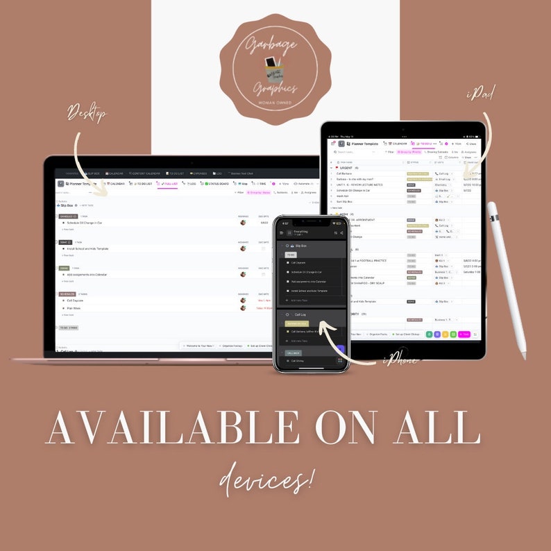 Manage Your Work Task - Freelance, Business, and Full Time Job : Clickup 3.0 Planner Template ...