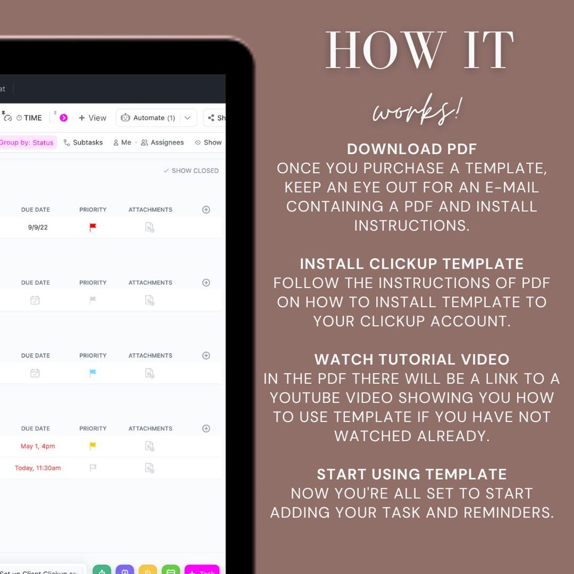 Clickup Planner Template: Essential Lists (digital Download) - Etsy