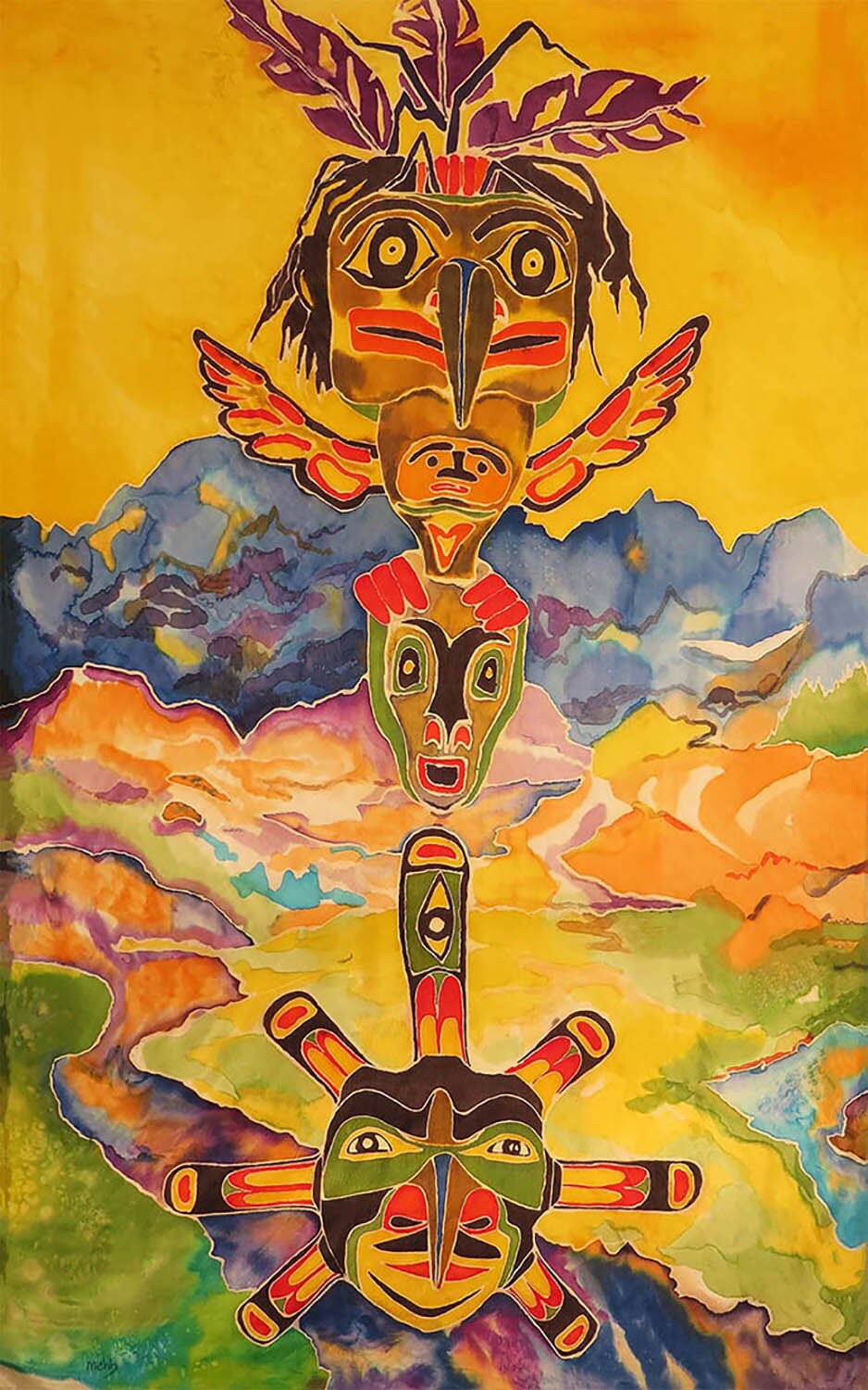 Wall Art Native Indian First Nations Guiding Spirits Print - Etsy UK