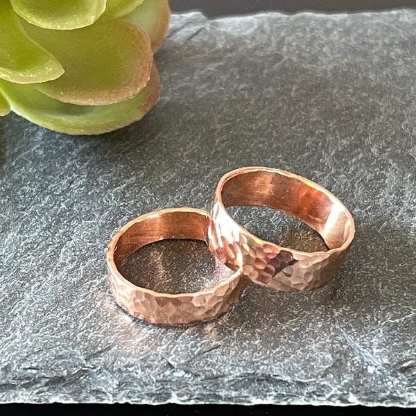 Hammered Copper Ring - Etsy