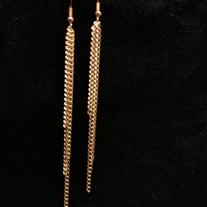 Gold Toned Chain Earring Set - Etsy