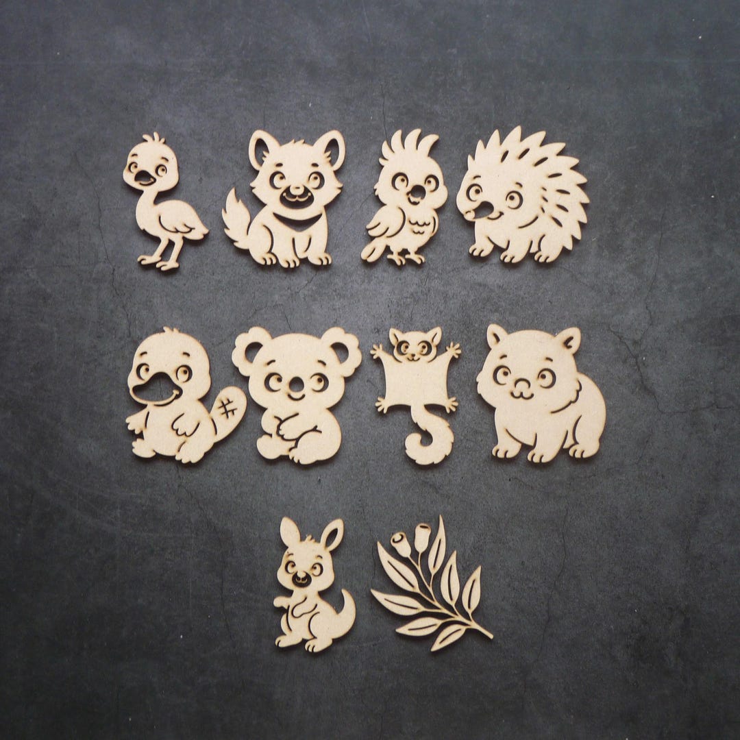 Laser Cut Australian Animal Wooden Craft Shapes, Australian Wood Cut ...