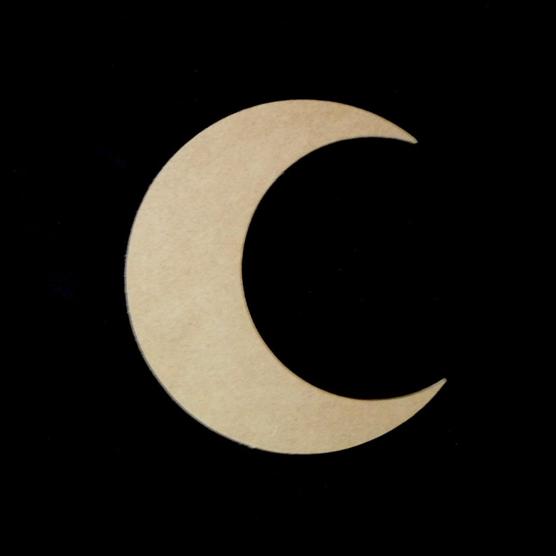 Moon Craft Shape, Crescent Moon Wood Cutout, Moon Wall Art, Moon ...
