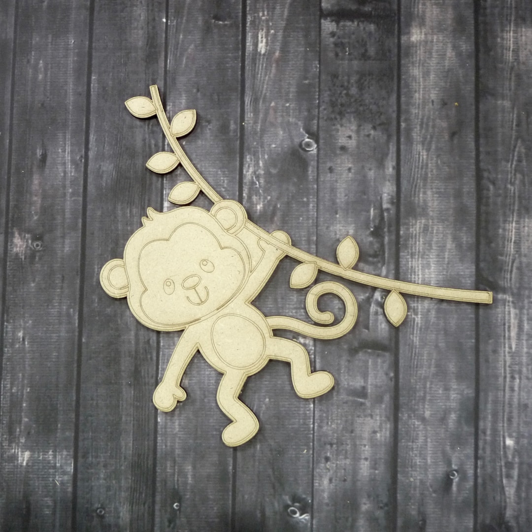 Jungle Animals Wooden Craft Shapes, Laser Cut Safari Animal Wooden Cut ...