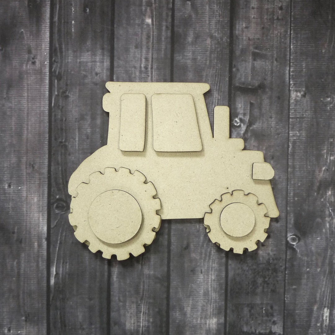 Tractor Laser Cut Wooden Shape, Tractor Layered Wooden Cutout, Tractor ...