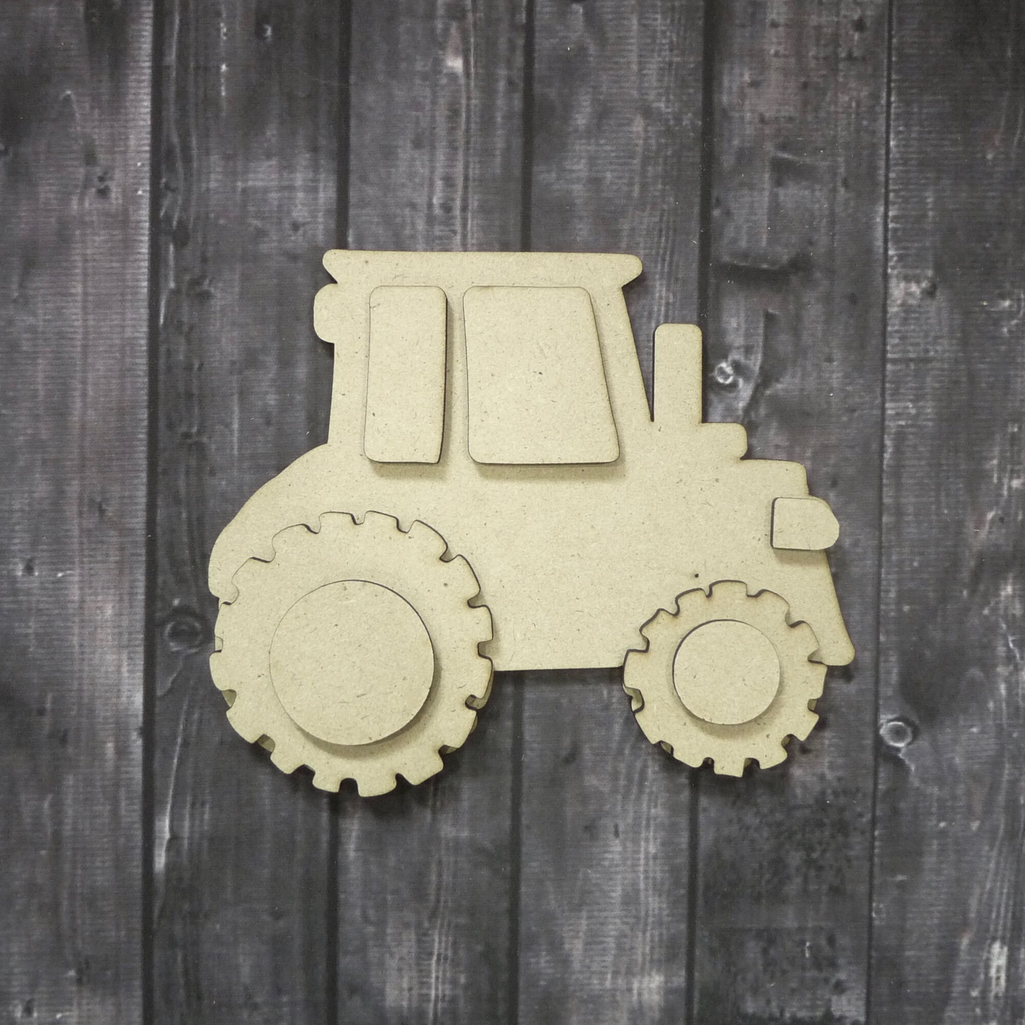 Tractor Laser Cut Wooden Shape, Tractor Layered Wooden Cutout, Tractor ...