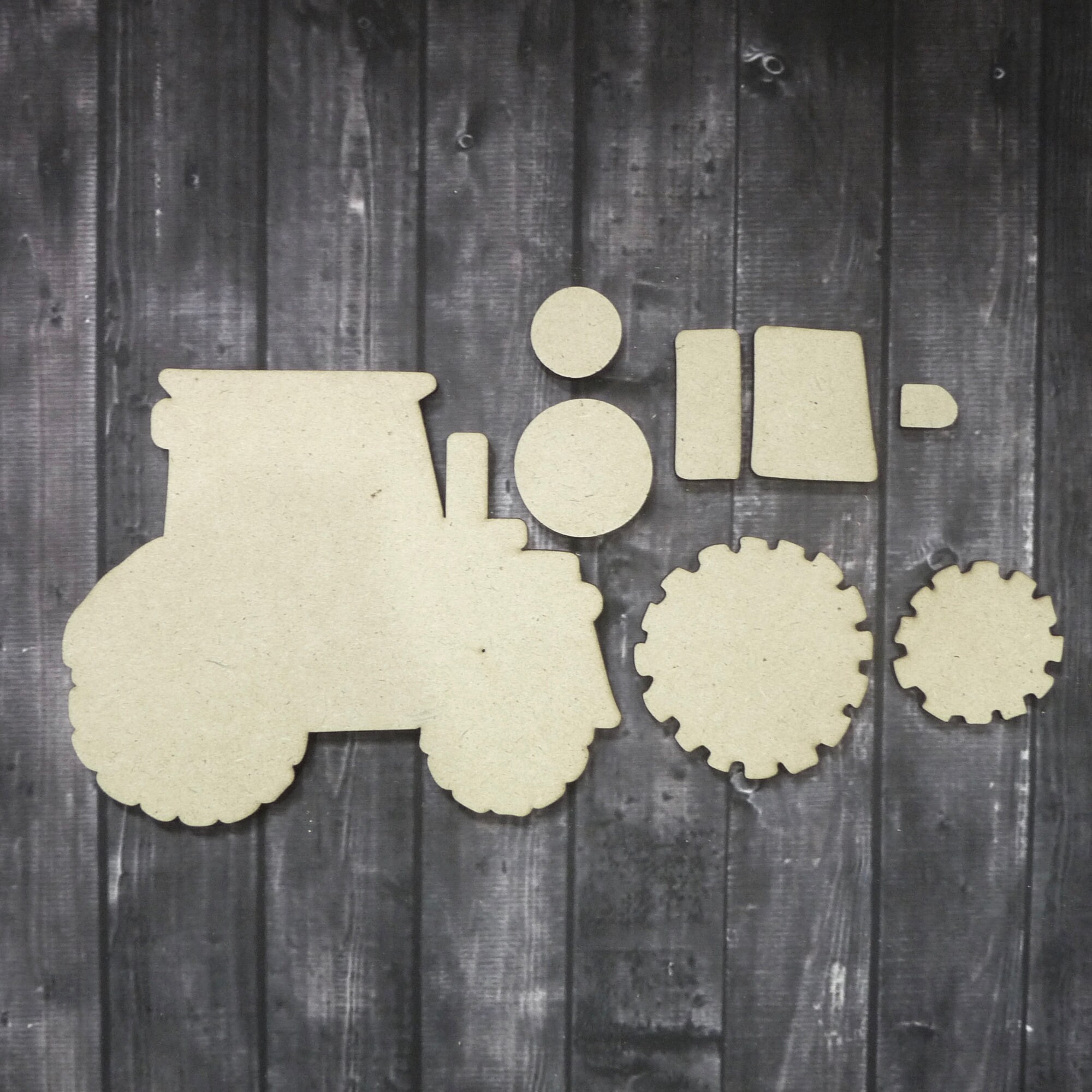 Tractor Laser Cut Wooden Shape, Tractor Layered Wooden Cutout, Tractor ...