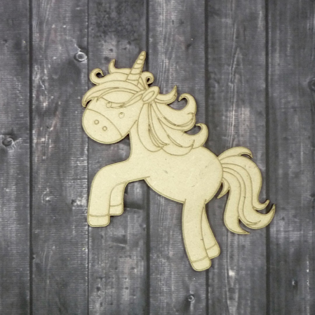 Unicorns Wooden Craft Shapes, Laser Cut Unicorn Wood Cutouts - Etsy
