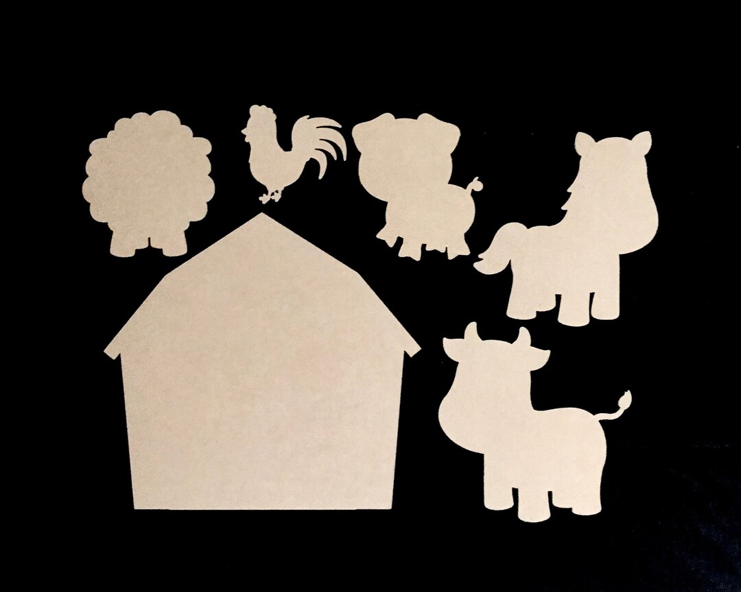 MDF Blank Wooden Farm Animal Shapes to Paint Wood Farm Animal - Etsy
