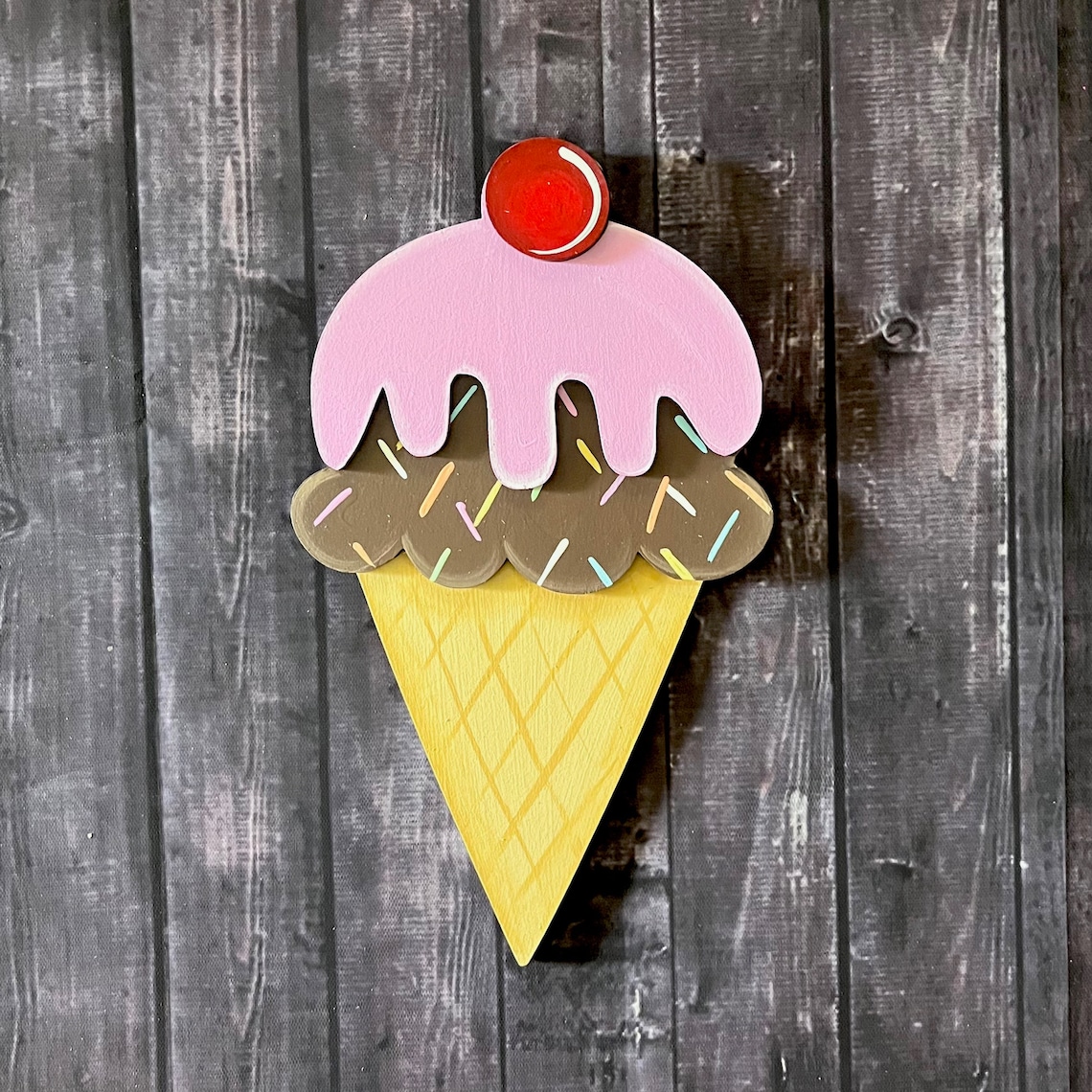 Ice Cream Wooden Cut Out, Ice Cream Craft Shape, Laser Cut Ice Cream ...