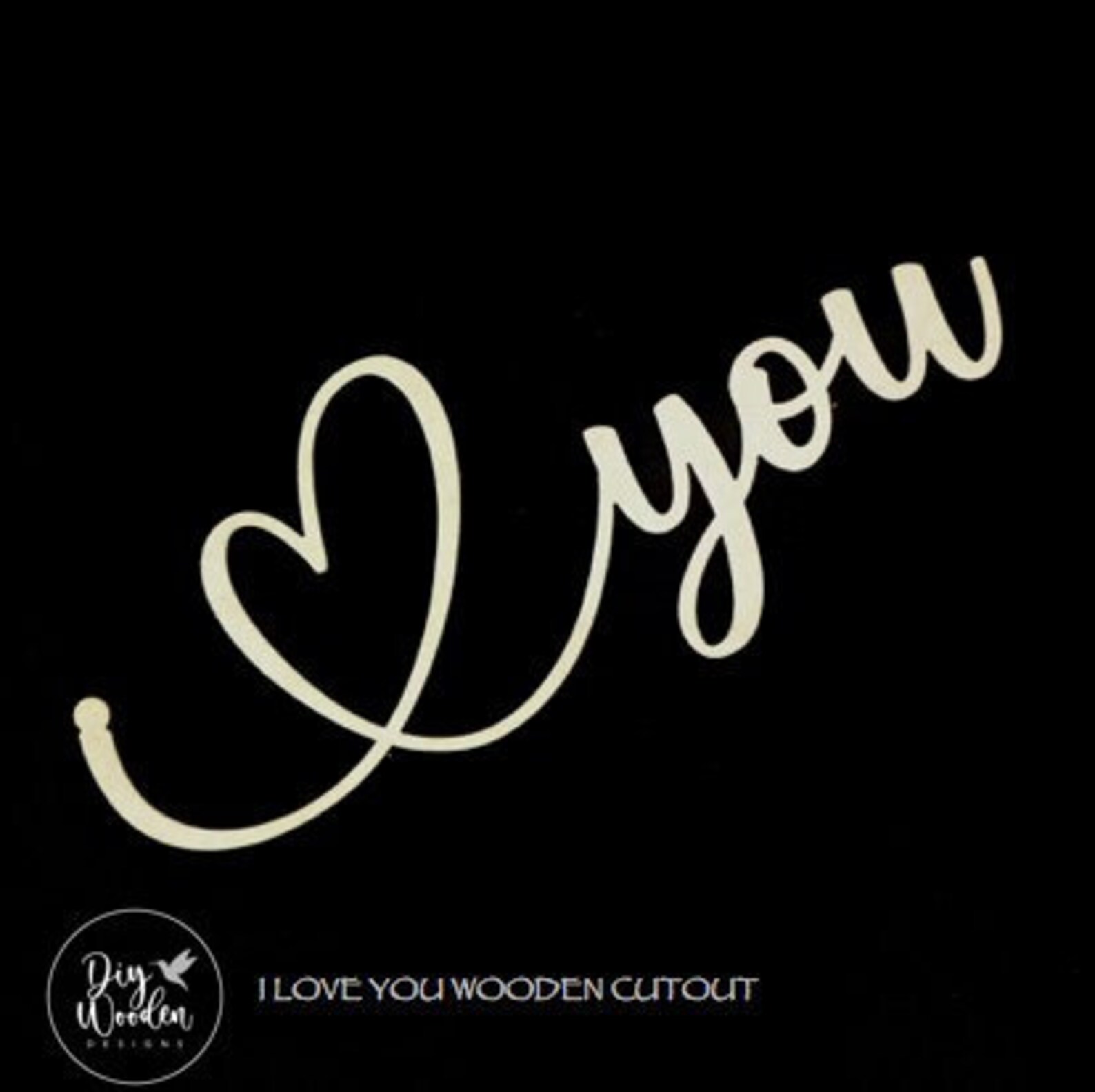 I Love You Cutout, DIY Wedding, Wooden Heart Cutout, Wooden Crafts ...