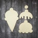 Ice Cream Wooden Cut Out, Ice Cream Craft Shape, Laser Cut Ice Cream ...