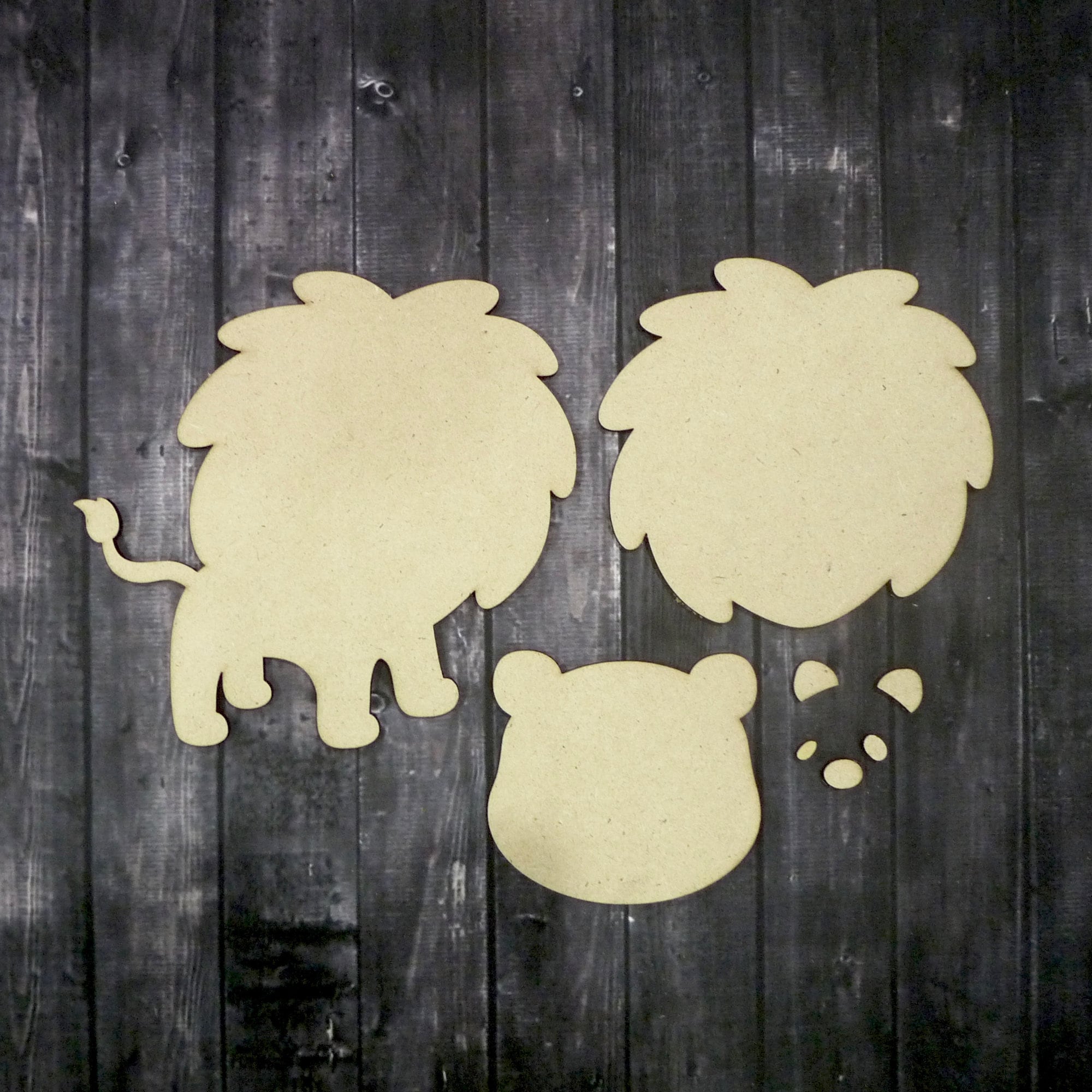 Lion Layered Wooden Craft Shape, Wooden Lion Cutout, Lion Wooden Shape ...
