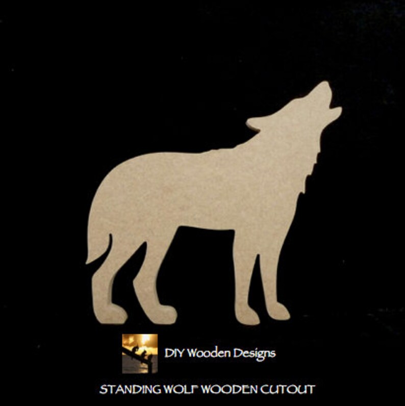 Wolf Craft Shape Unfinished Wood Shape Howling Wolf Wooden - Etsy