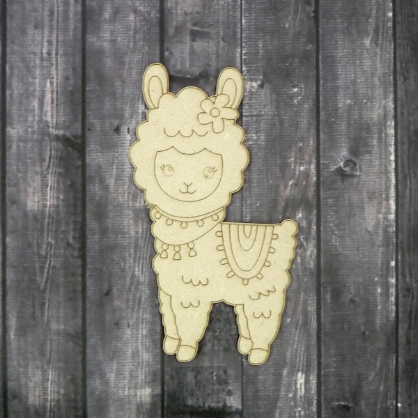 Llama Wood Cutout - Etsy
