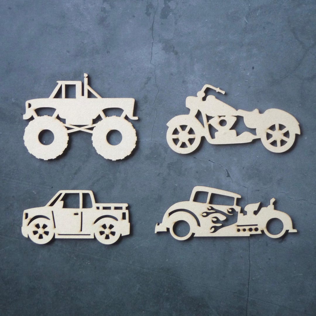 Car Wood Cutouts, Paintable MDF Car Shapes, Craft Blank - Etsy