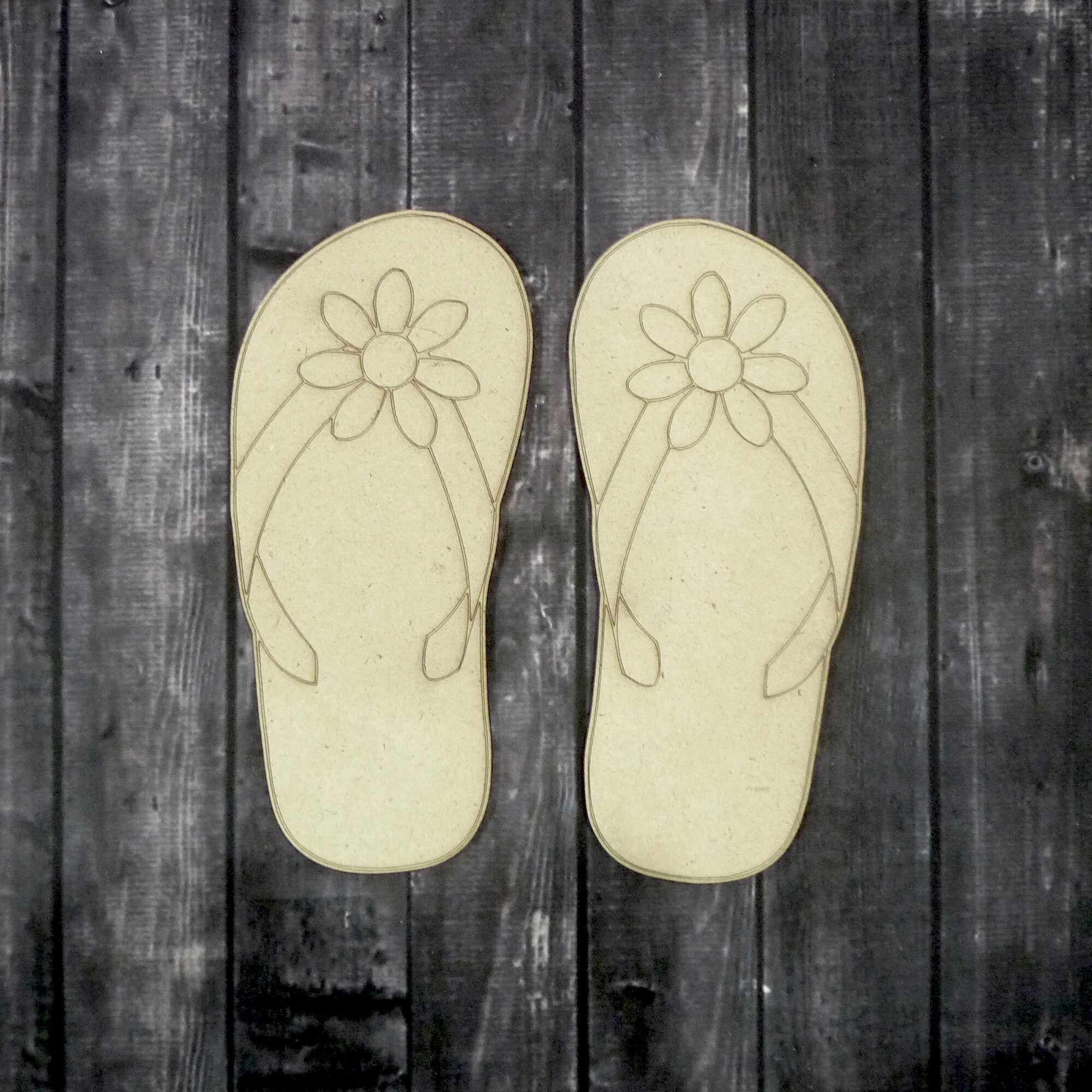 Flip Flops Laser Cut Wooden Shape, Thongs Wooden Cutout, Thongs Wooden ...