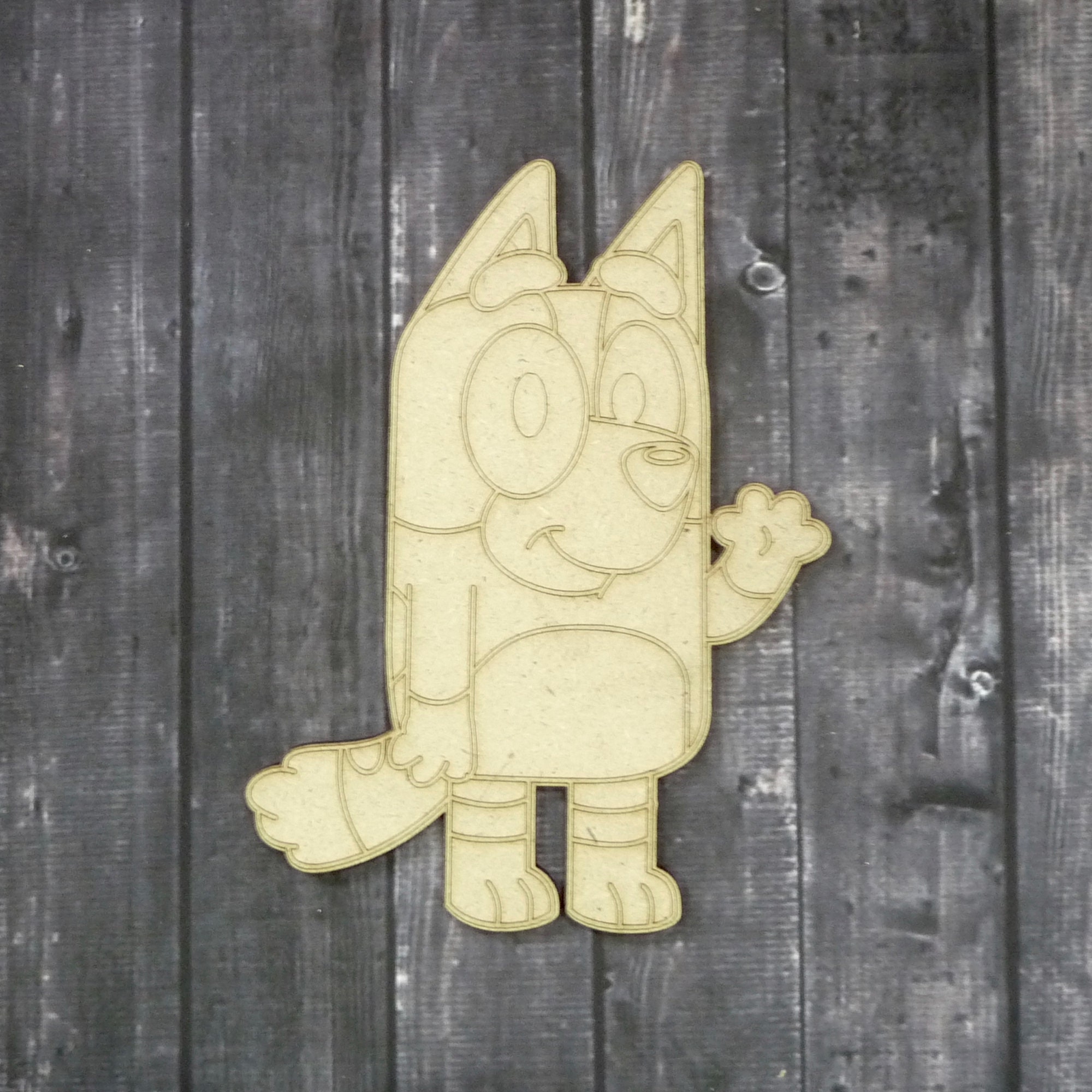 Bluey Wooden Craft Shapes, Laser Cut Bluey Wooden Cutouts - Etsy