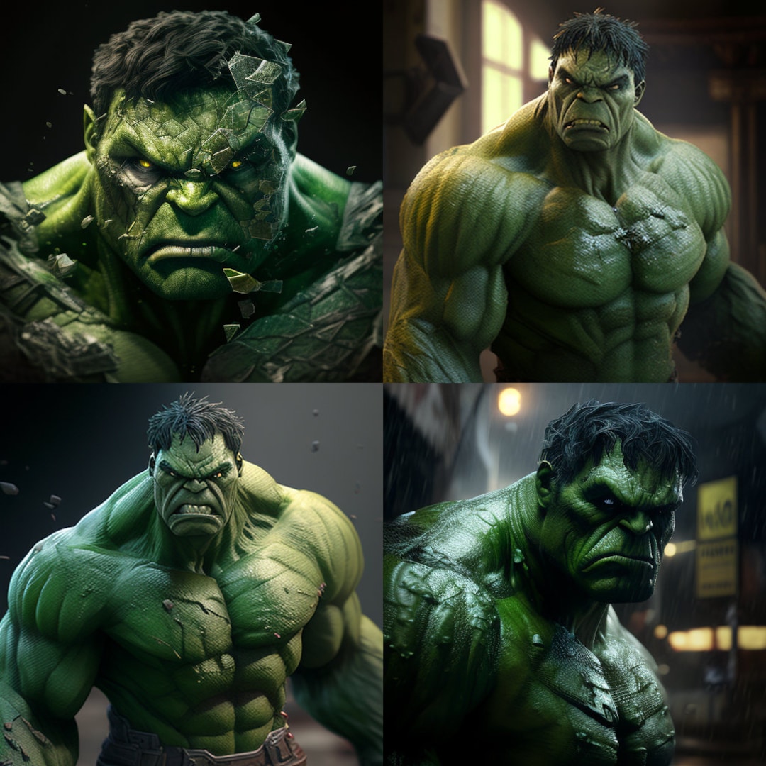 The Hulk in 5 Variations - Etsy