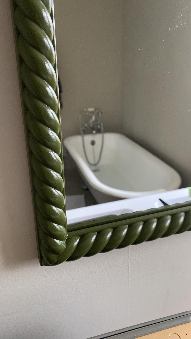 Beautiful Hand Painted Lacquered Rope Twist Mirrors . Any Colour and ...