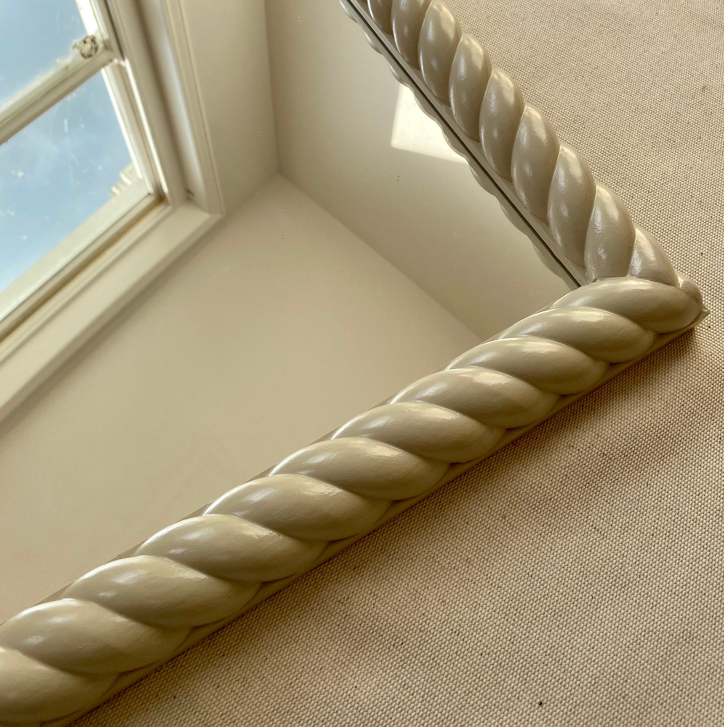 Beautiful Hand Painted Lacquered Rope Twist Mirrors . Any Colour and ...