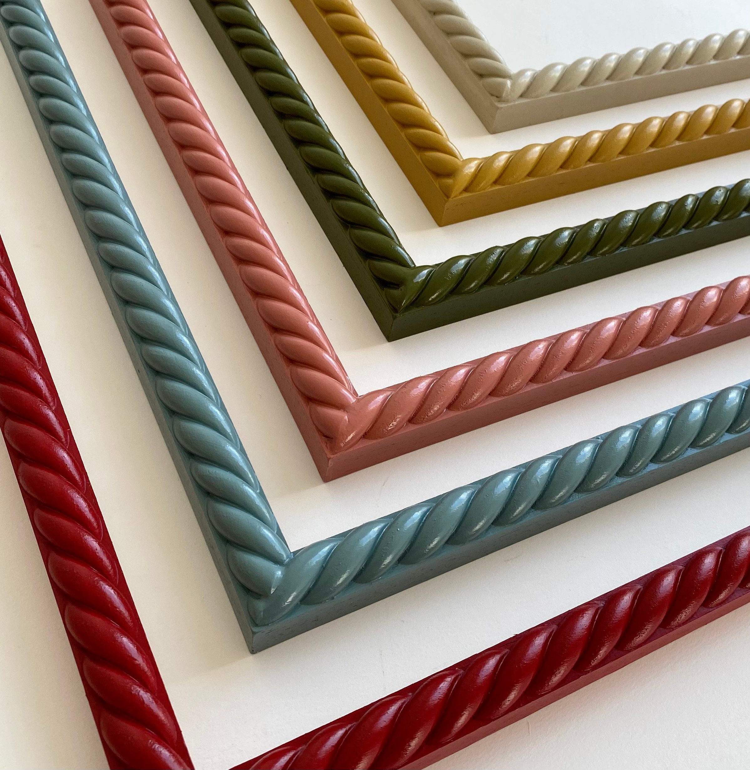 Beautiful Hand Painted Lacquered Rope Twist Picture Frames. - Etsy