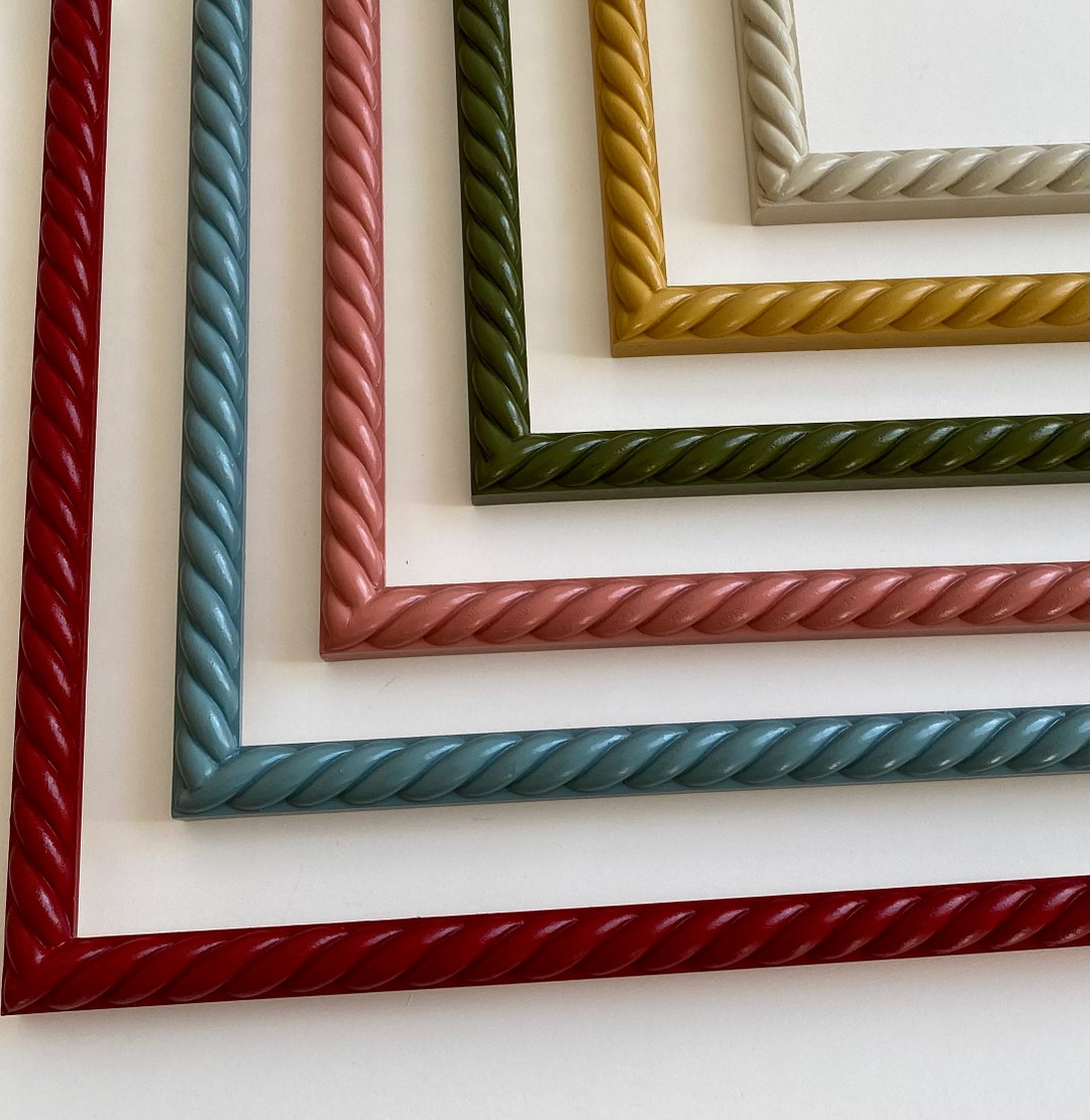 Beautiful Hand Painted Lacquered Rope Twist Picture Frames. Any Colour ...