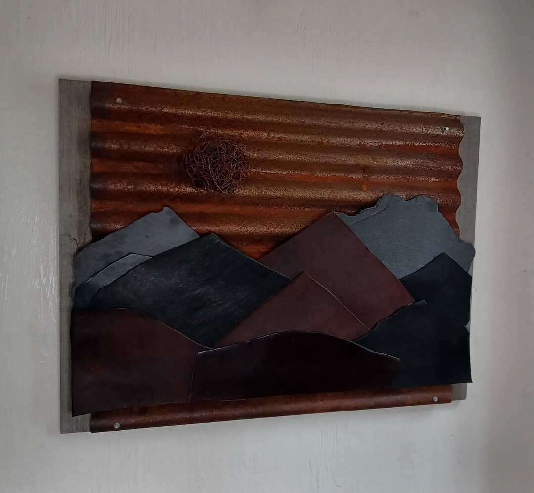 Slate, Metal and Leather Mountain Ranges - Etsy