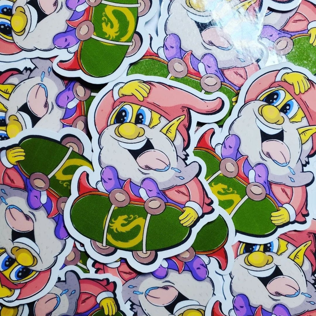 Skateboard Gnome Sticker - Etsy
