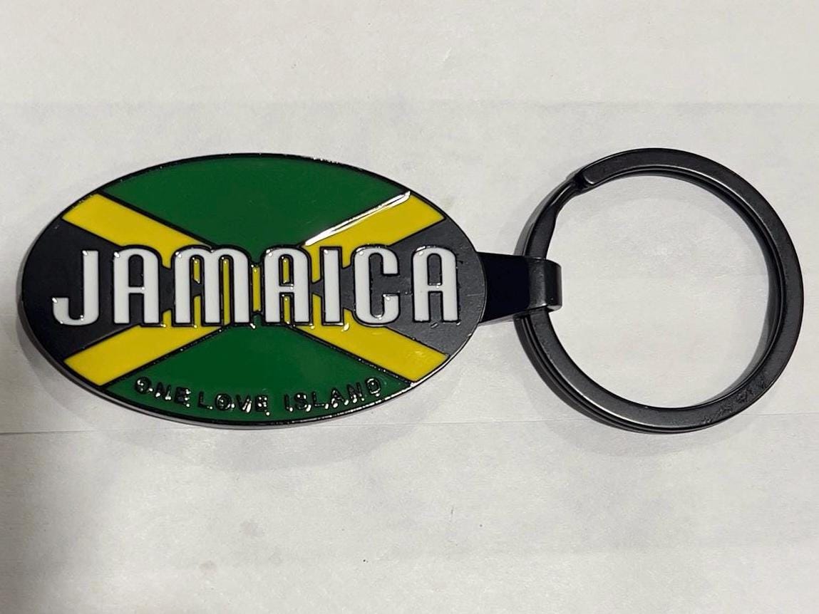 Jamaican Keychain: Crafted Jamaica Keyring - Etsy