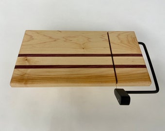 Lovely Maple, Padauk, and Cherry Hardwood Cheese Slicing Board, Cherry ...
