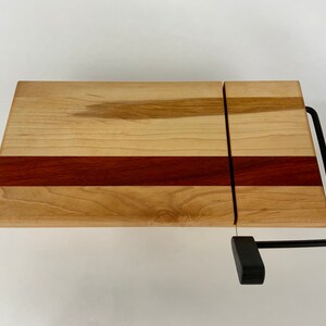Lovely Maple, Padauk, and Cherry Hardwood Cheese Slicing Board, Cherry ...