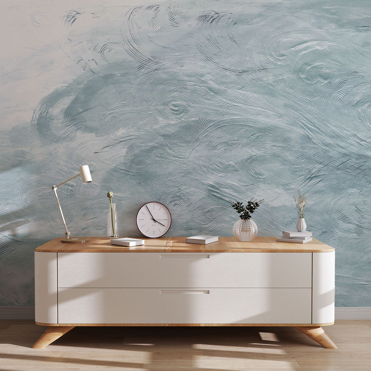 Ocean Mist Blue Ombre Wallpaper Mural: Peel and Stick - Etsy