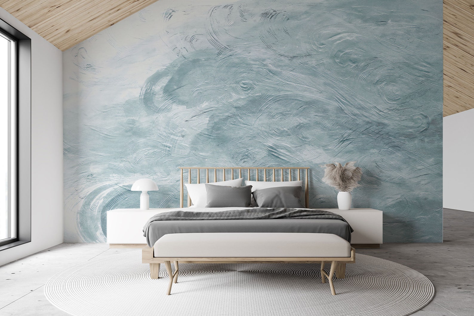 Ocean Mist Blue Ombre Wallpaper Mural: Peel and Stick - Etsy