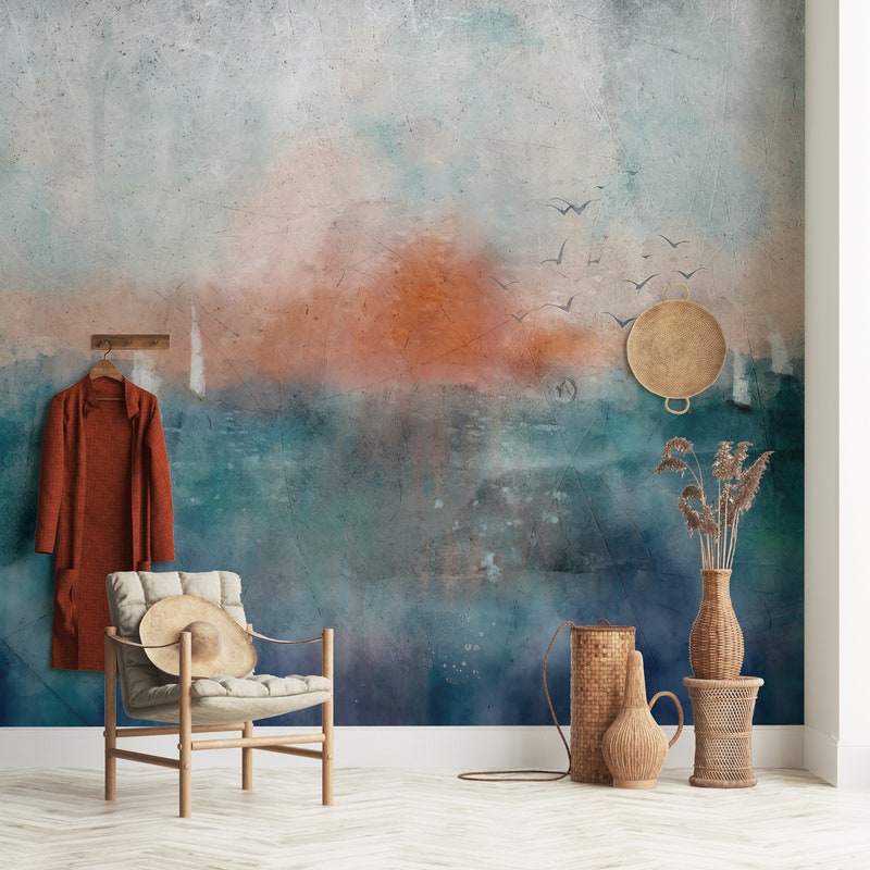 Watercolor Wall Mural - Etsy